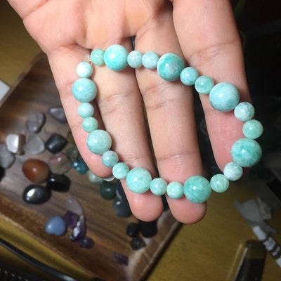 Genuine Peruvian Amazonite Gemstone Grade AAA Round 5mm 6mm 7-8mm 8mm ...