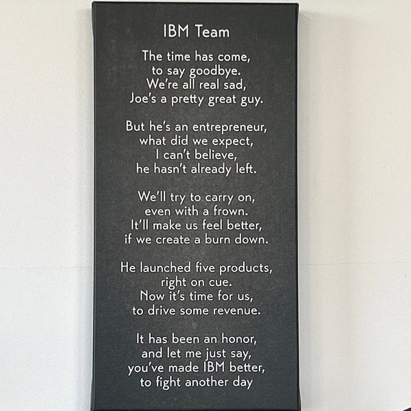Poem on Canvas, Narrow Design, Custom Poem Print on Canvas, Premium ...
