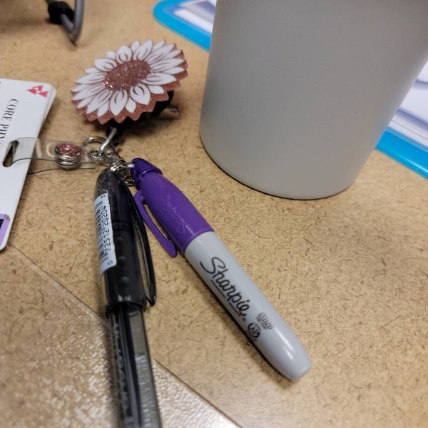 Mini Sharpie for Badge Reel, Nurse Mini Pen Keychain, Badge Reel Mini ...