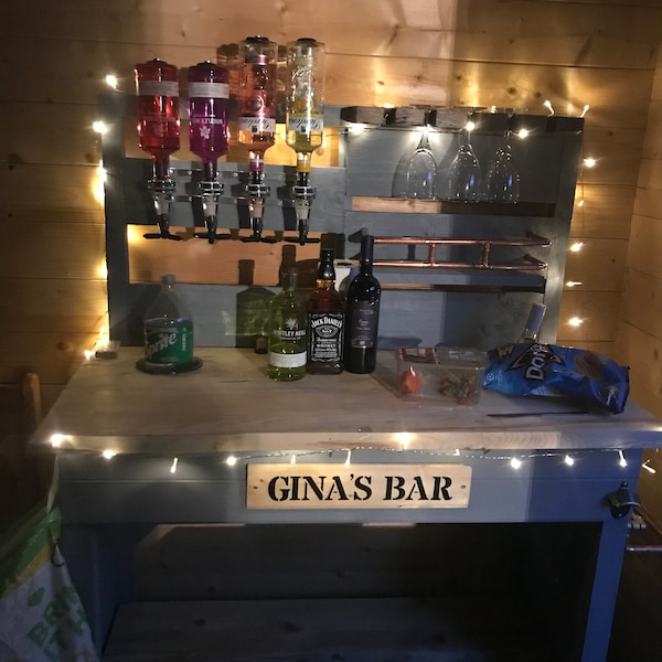 Rustic Hand Made Indoor Outdoor Garden Cocktail Bar - Etsy