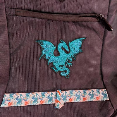 Embroidered Winged Dragon Iron on Patch, Dragon Patch, Dragon Applique ...