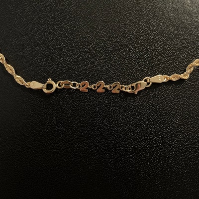 Custom Date Tag Charm, 14K 18K Real Gold Birthday Tag, Removable Add on ...