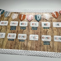 Boho Classroom Decor, Boho Birthday Bulletin Board - Etsy UK
