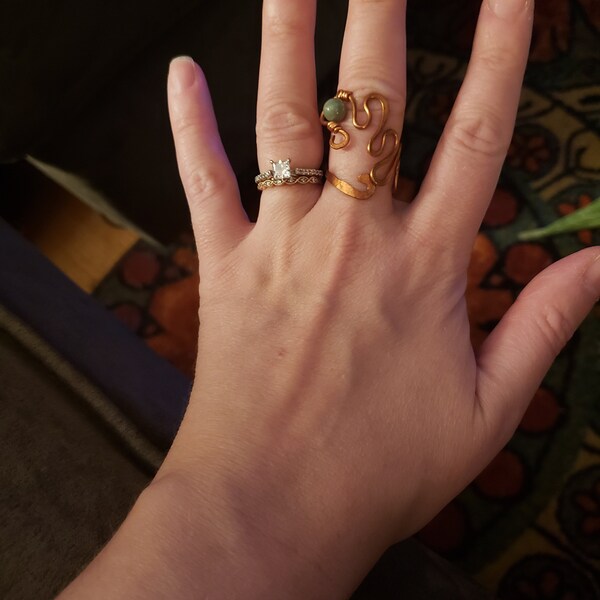 Leather Rings, Set of 2 Braided Leather Rings,braided Leather Bands ...