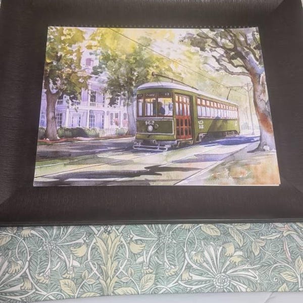 New Orleans Garden District Streetcar. Romantic Watercolor Art Print ...