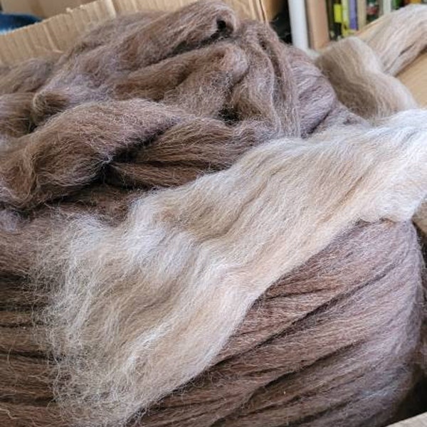 22 Lb Wholesale Wool Roving, Natural Un Dyed White Wool Top Fiber ...