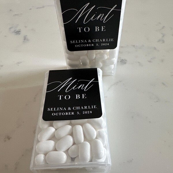 Mint to Be Custom Labels - Wedding Favor Custom Labels - Mint to Be ...