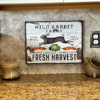 Wild Rabbit Farms, Easter Sign, Vintage Easter Decor, Large Canvas Wall ...
