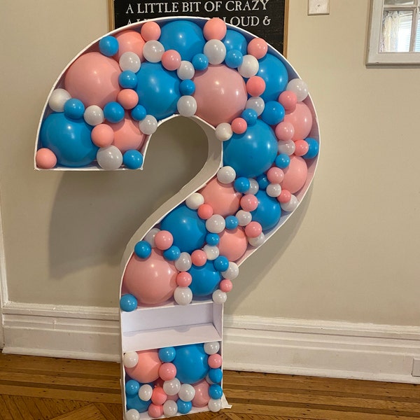 Mosaic Question Mark "?" From Balloons Template/3ft,4ft and 5ft Tall ...