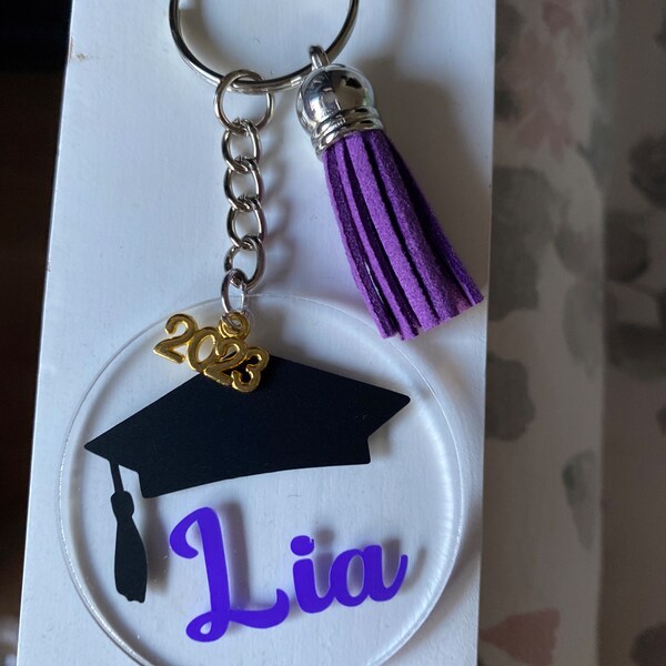 Personalised Graduation Keyring Gift, Personalised Graduation Keychain ...