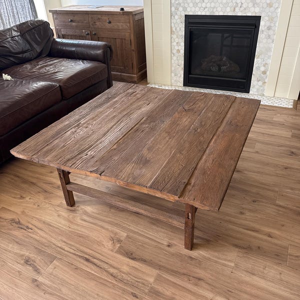 Rustic Low Wood Coffee Table Living Room Handmade Furniture - Etsy