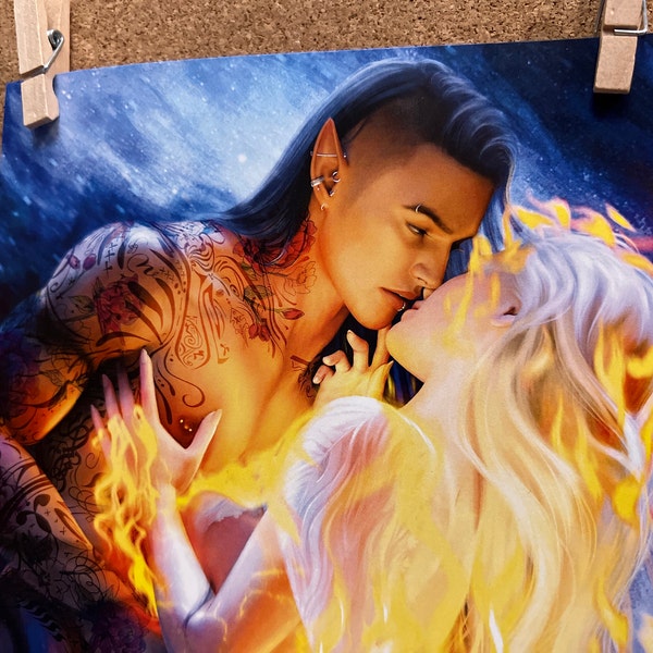 Art Print - Feyre, Rhysand & Nyx by Bxromance - Etsy