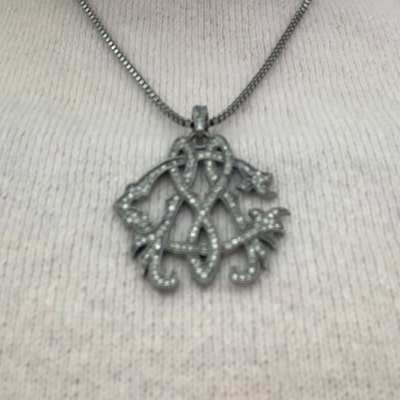 Pave Diamond MD Monogram Pendant, 925 Silver DM Monogram Pendant, 2 ...