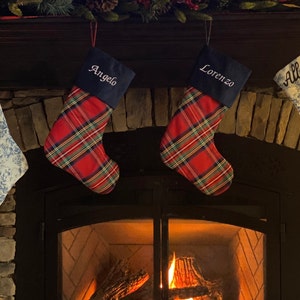 Red Stewart Table Runner, Red Plaid Table Runner With Ivory Trim - Etsy