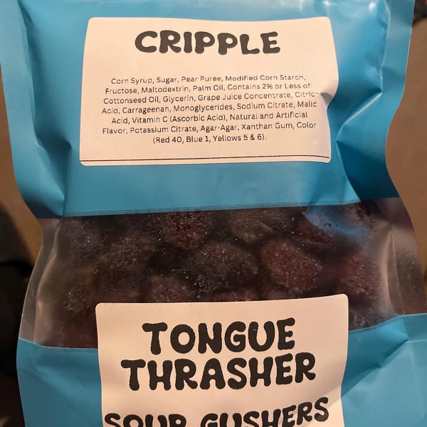 Half Pound Sour Gushers - the Best Tiktok Sour Blue Raspberry Gushers ...