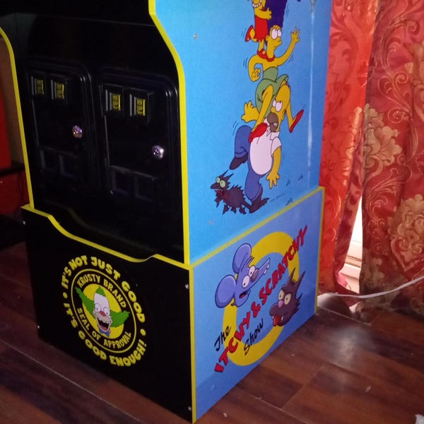 The Simpsons Arcade1up Arcade 1up 5 Piece Front Decal Sticker Set (blue ...