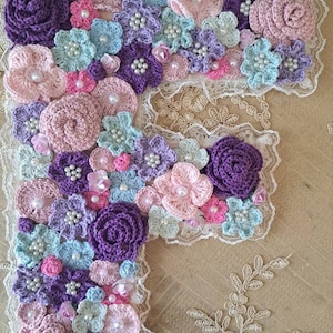 Multilayer Crochet Flower Pattern. Make Hair Accessories. Wedding ...