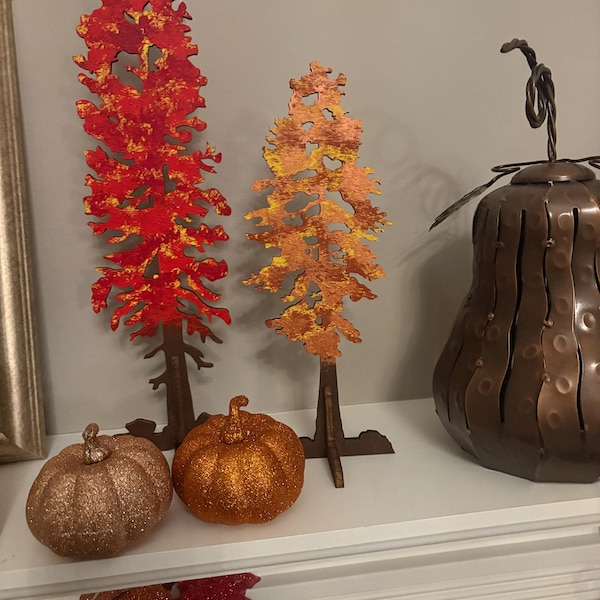 Decorative Freestanding Wood Trees in Various Sizes - Hand-painted ...