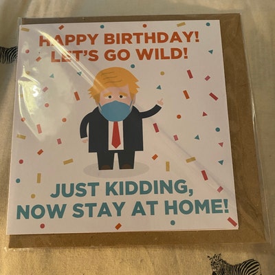 Funny Quarantine Birthday Card, Virus Card, Funny Isolation Birthday ...