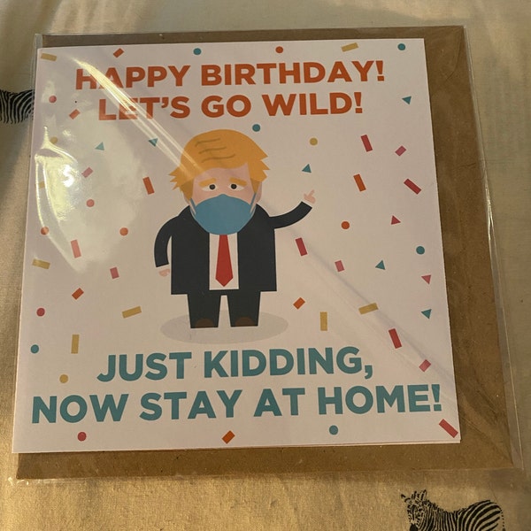 Funny Quarantine Birthday Card, Virus Card, Funny Isolation Birthday ...