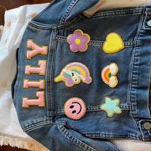 Mermaid Jacket Jean Girls Patch Jacket Custom Mermaid Girls Jacket ...