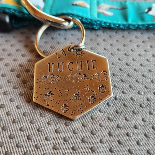 You're a Gem / Custom Hand Stamped Dog Tag, Personalized Metal Pet ID ...