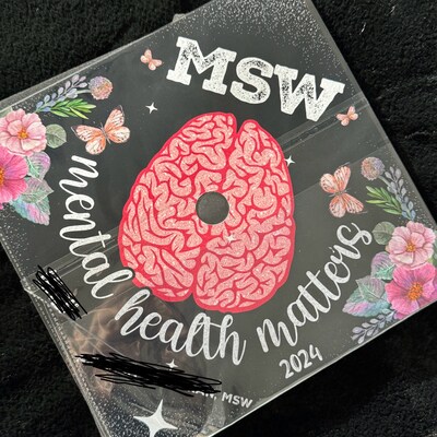 Business M.B.A Printed Graduation Cap Topper, Motivated Grad Cap Topper ...