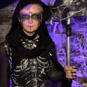 Distressed Post Apocalyptic Hood Alternative Black Urban Hood Handmade ...