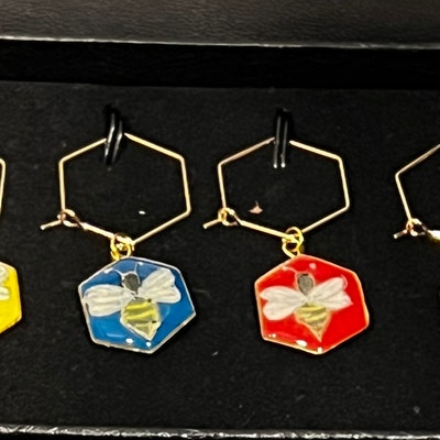 Wine Charm Gift Box Display Elegant Black Exterior With Black - Etsy