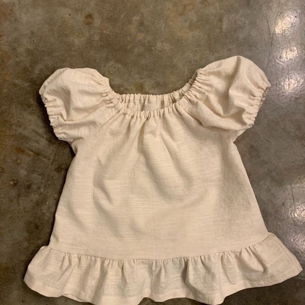 Girl Peasant Top Pattern, Long and Short Sleeves Sewing Pattern - 1 to ...