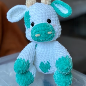 Moo the Strawberry Cow Crochet Pattern, Cow Plush Pattern, Bull ...