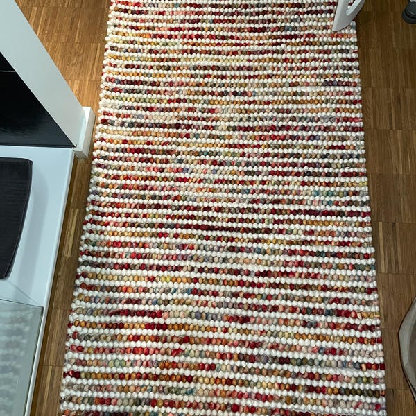 Handwoven Wool Rug Runner, Black White Wool Runner Rug, Entryway ...