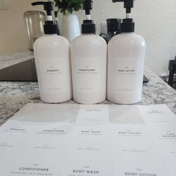 Minimalist Pantry Labels for Food Storage Containers - Waterproof & Oil ...