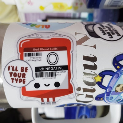 Blood Bag Transparent Vinyl Sticker, Nursing Student, Nurse Gift ...