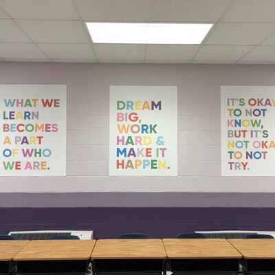 It's Okay to Not Know but It's Not Ok to Not Try,classroom Decor ...