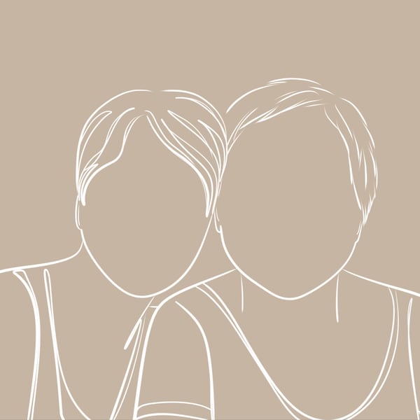 Best Friend Gift Line Drawing, Birthday Gift Woman, Christmas Gift ...