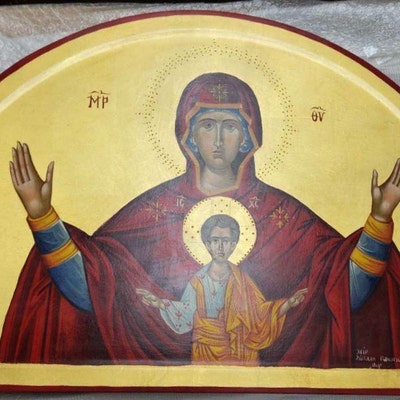 Virgin Mary Icon,hand Made Orthodox Icon , Christian Icon,byzantine Art ...