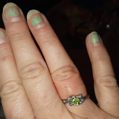 Two Branch Engagement Ring With Topaz, Twig Topaz Ring, Tree Engagement ...