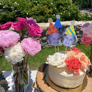 Large Birthday Cake Toppers, Pack of 3, Sparkly Party Hats ...