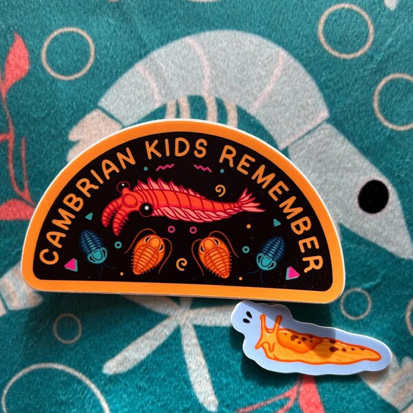 Cambrian Kids Remember Sticker / Cambrian Period / Anomalocaris ...