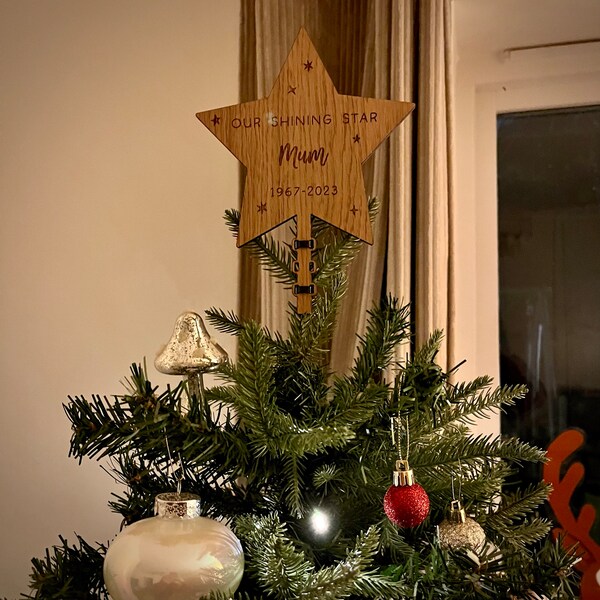 Christmas Tree Star in Memory | Memorial Christmas Star Ornament ...