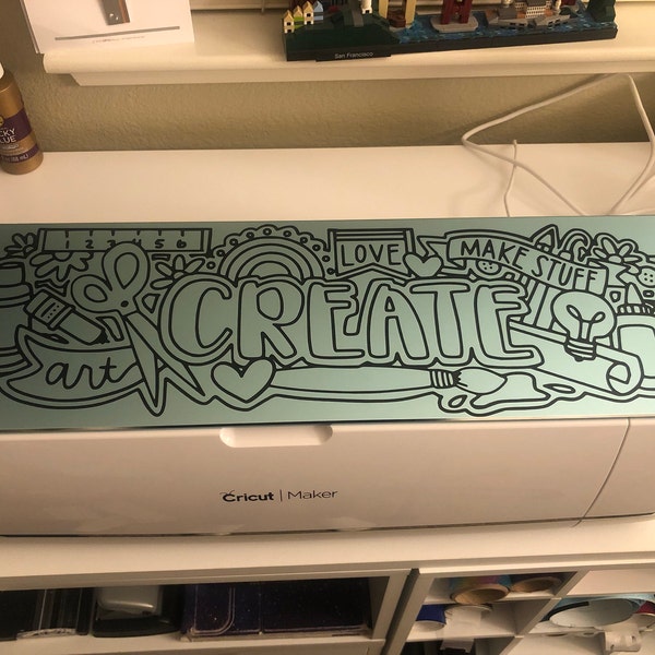 CREATE Vinyl Cutter Lid Decoration Cut File - Etsy