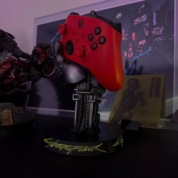 Cyberpunk 2077 Game Controller Holder, Johnny Silver Hand,futuristic ...