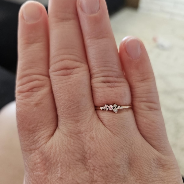 Small Round Diamond Full Eternity Band Ring,lab Diamond Wedding Ring ...