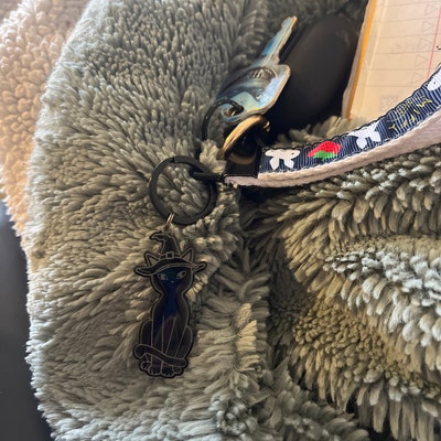 Black and Clear Acrylic Keychains - Etsy