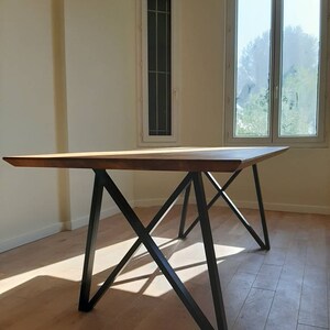 Table Legs With Double Connecting Bar Trapeizodal Shape | Etsy