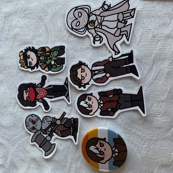 Moon Knight Chibi Stickers Steven Grant, Marc Spector, Mr Knight, Layla ...