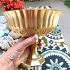 Gold Compote Bowl, Gold Compote Vase, Pedestal Vase, Wedding ...