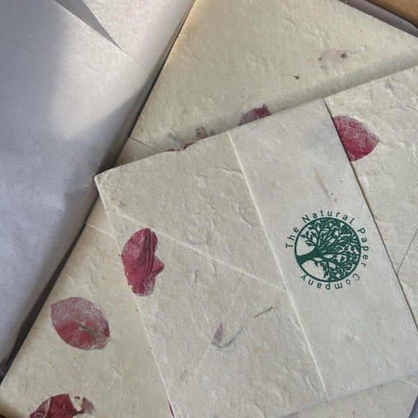 Premium White Handmade Paper Envelope With a Pointed Flap and Decked ...