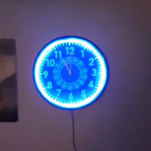 Led Wall Clock, Wall Clock Light Up, Wall Clock Unique With Numbers ...